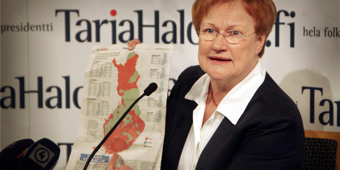 Finlande : la présidente finlandaise Tarja Halonen réélue