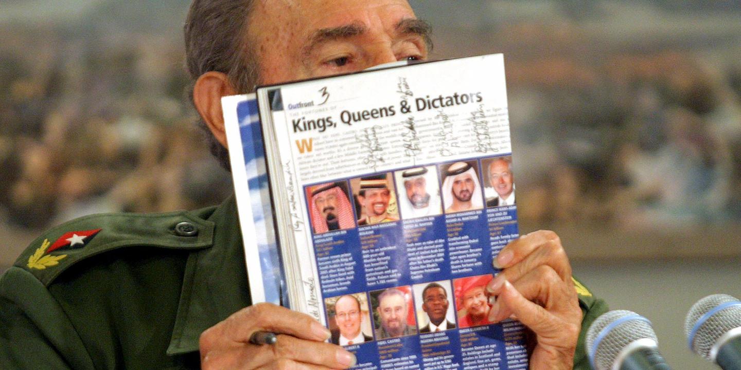 Fidel Castro répond à "Forbes", qui le fait apparaître dans son palmarès