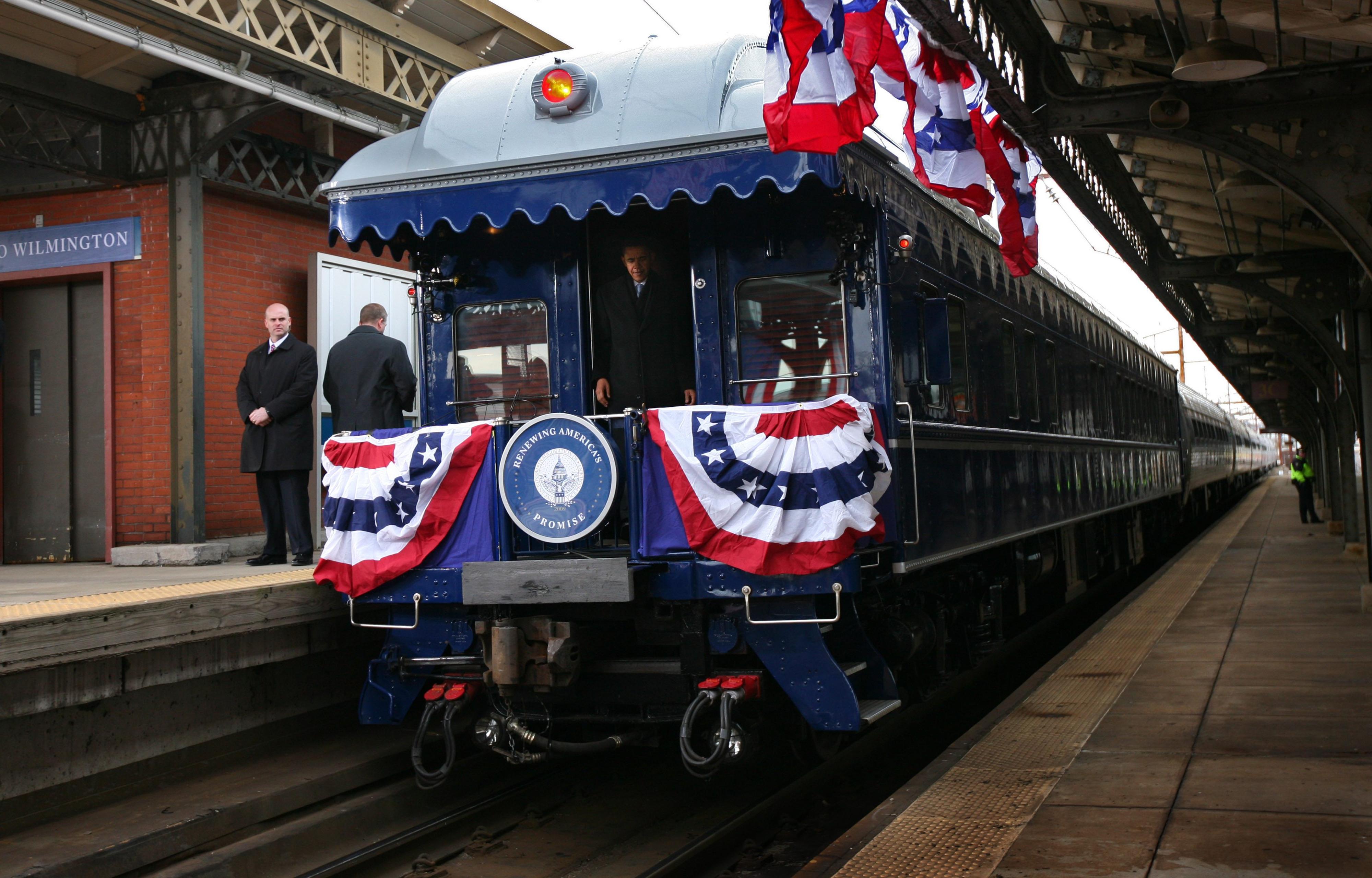 L'"Obama train" de Philadelphie à Washington