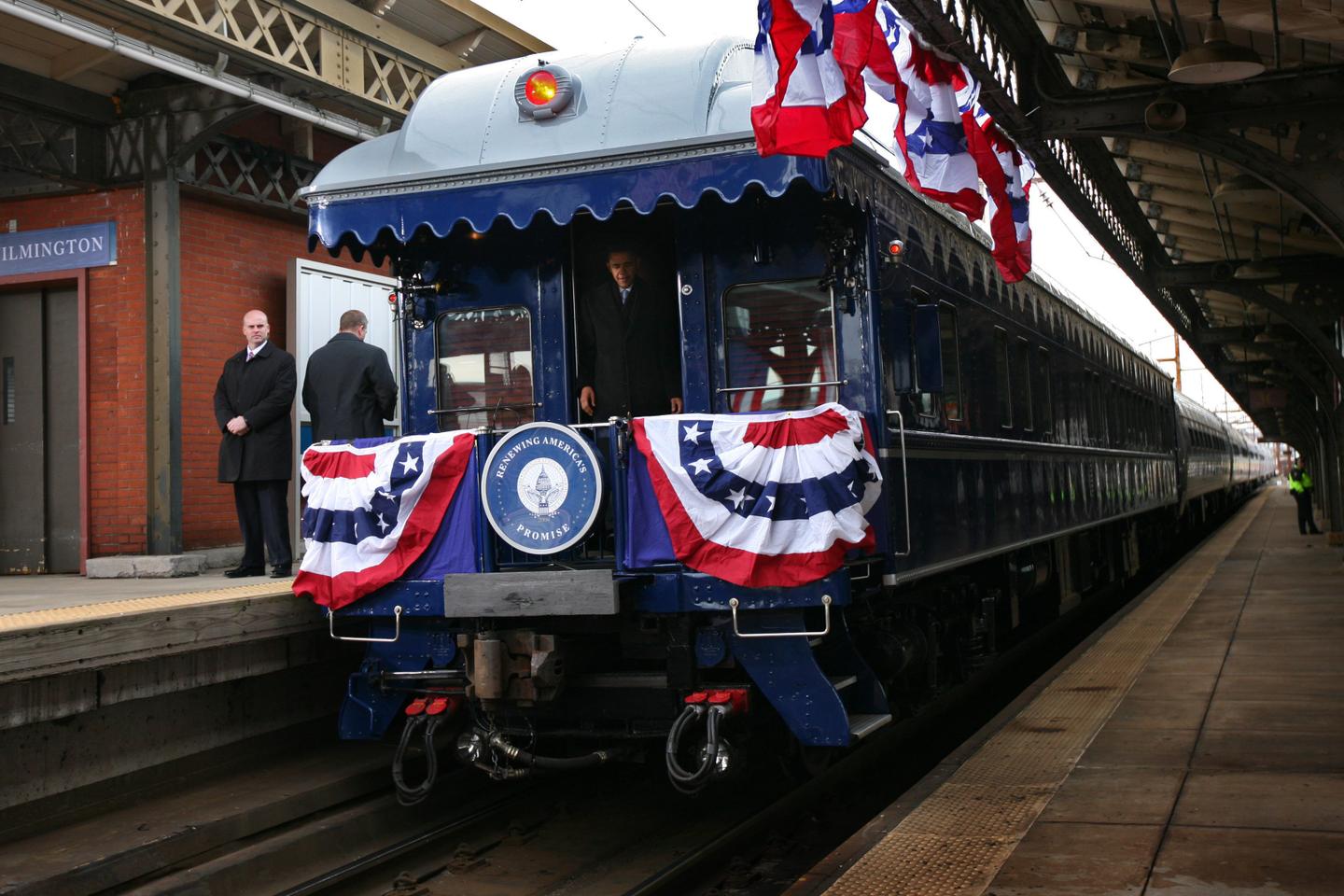 L'"Obama train" de Philadelphie à Washington