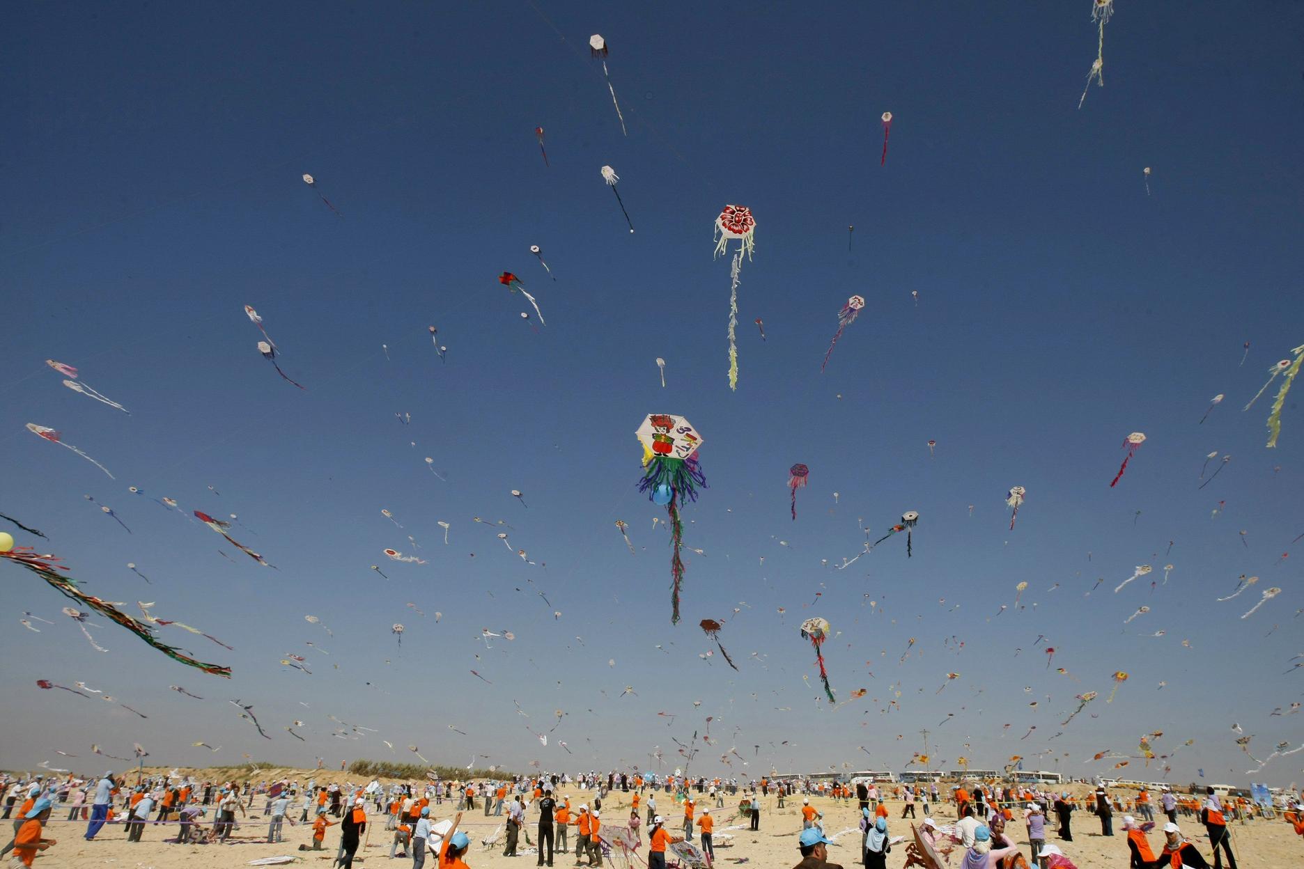 Les enfants de Gaza tentent le record du monde de cerfs-volants