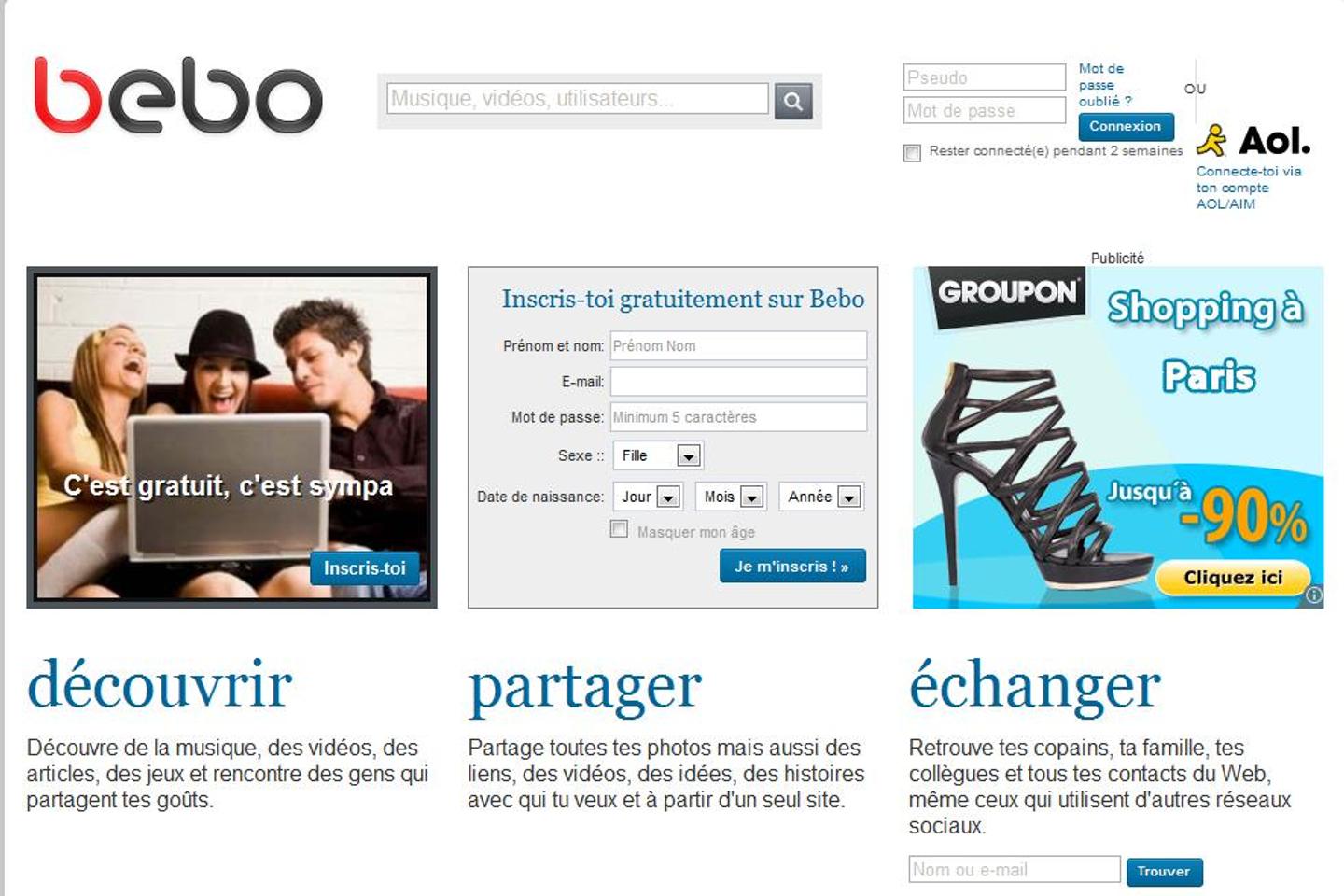Le réseau social Bebo vendu à un fonds d'investissement