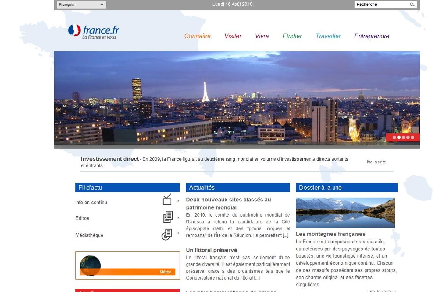 France.fr de nouveau en ligne