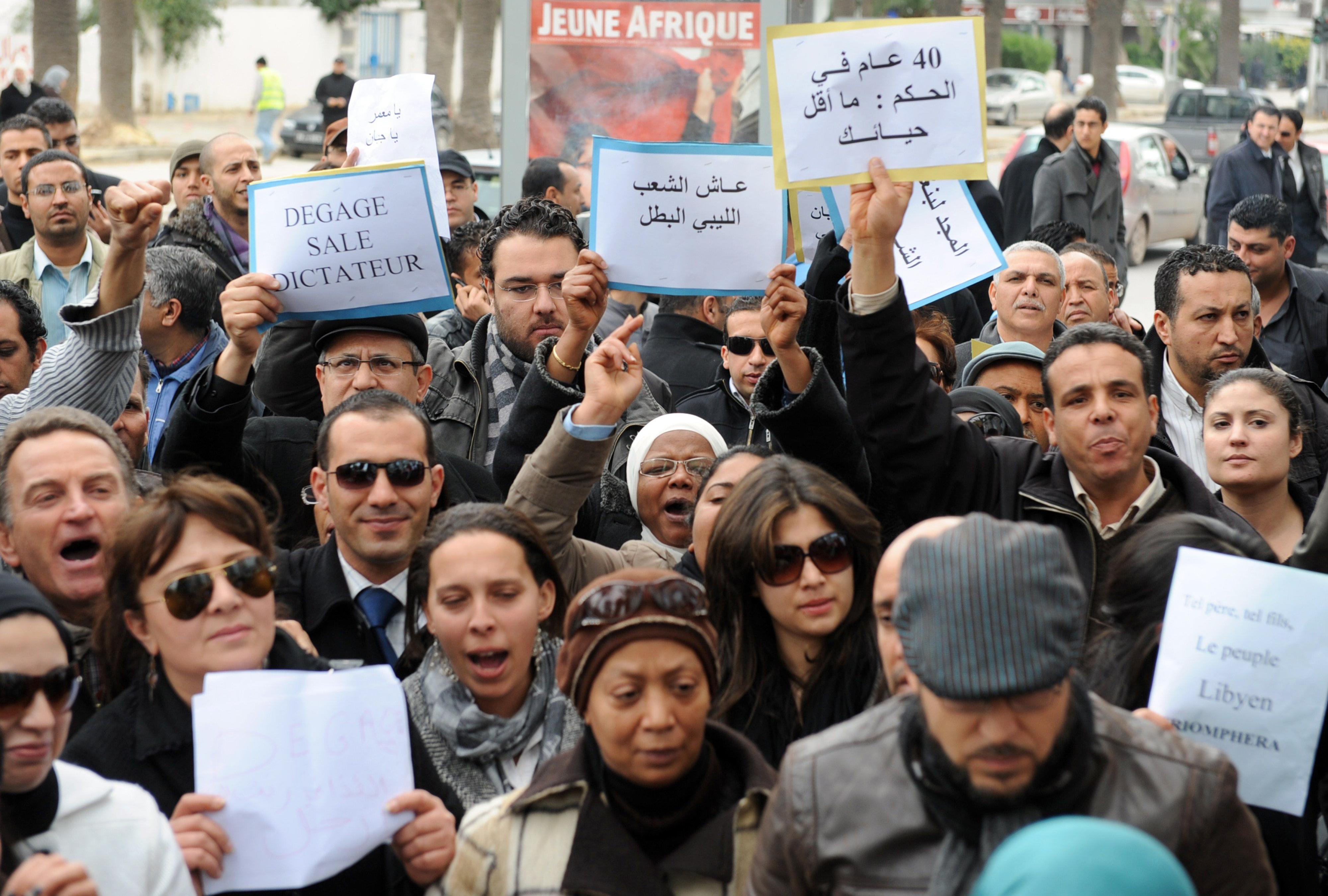Manifestations de soutien au peuple libyen dans le monde