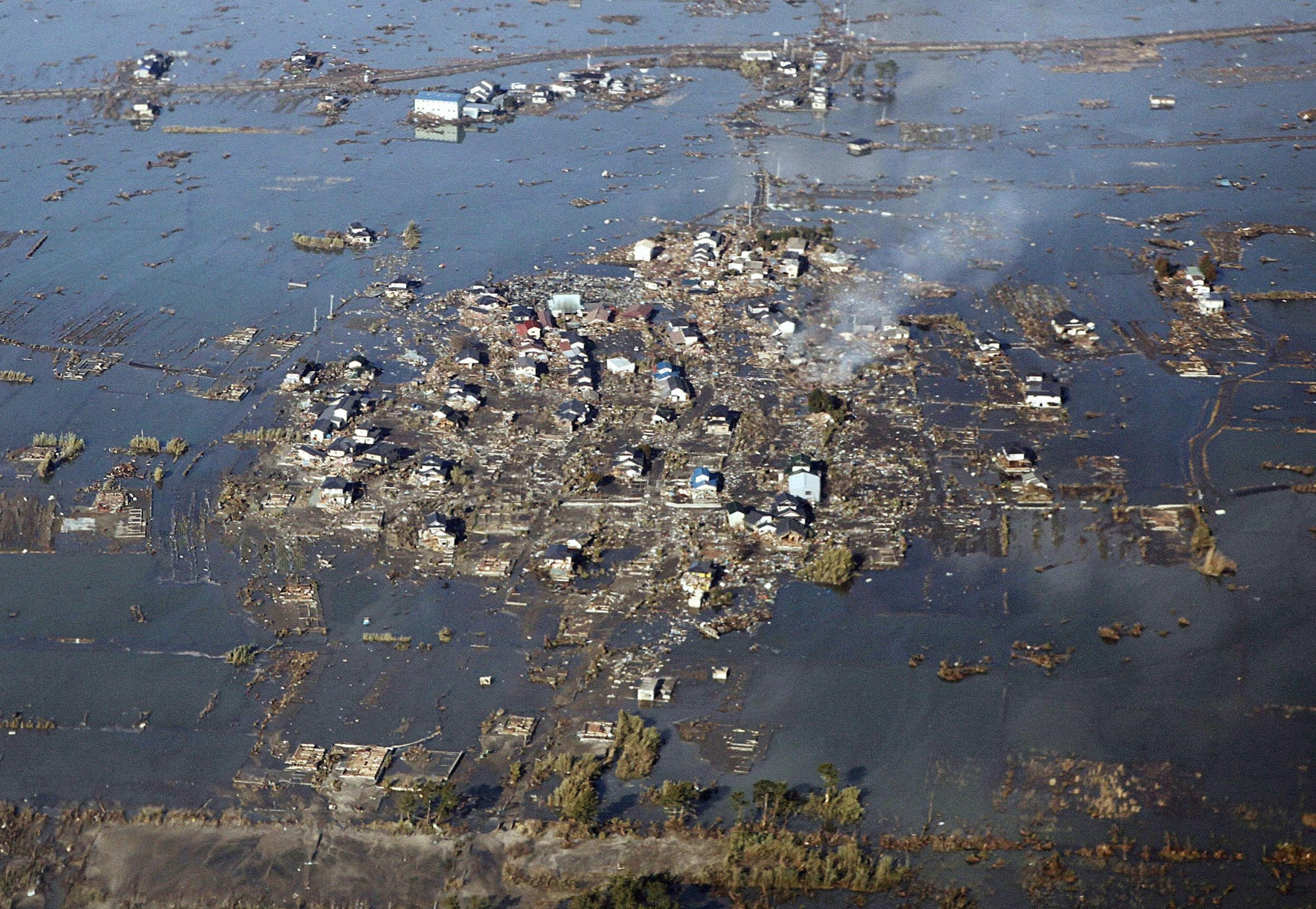 Tsunami au Japon : Les dégâts vus du ciel