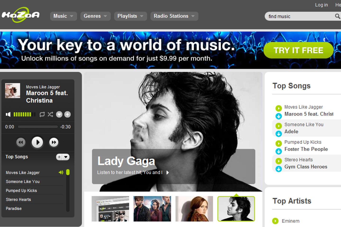 Kazaa se pose en concurrent de Spotify