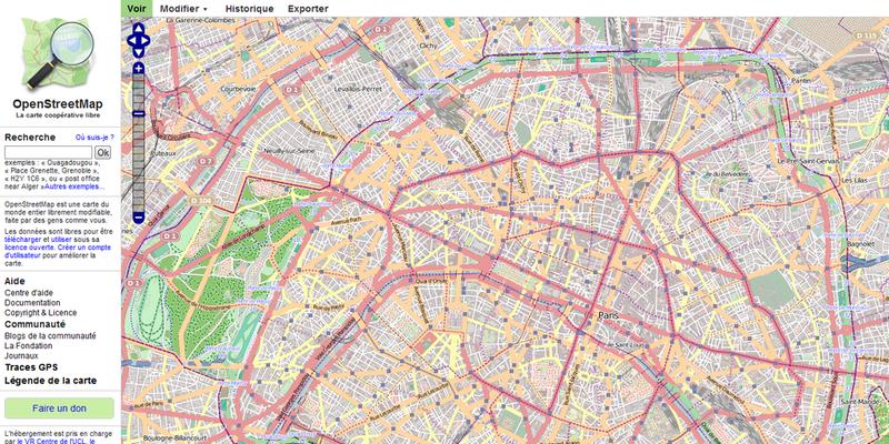 "OpenStreetMap est un projet de cartographie collaborative comparable à ...