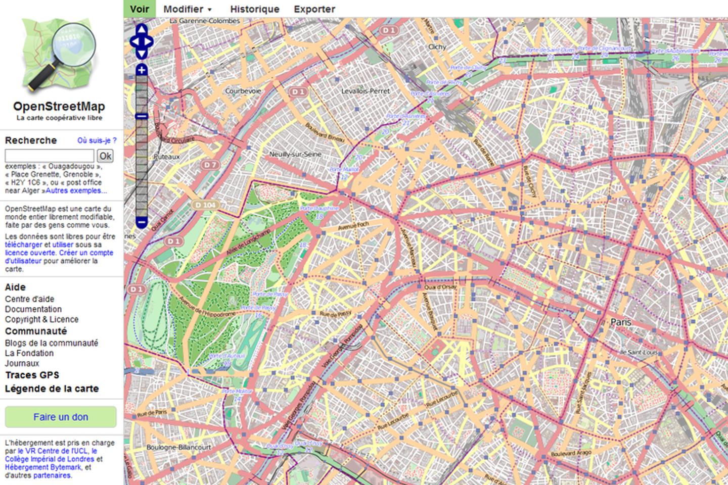 "OpenStreetMap est un projet de cartographie collaborative comparable à ...