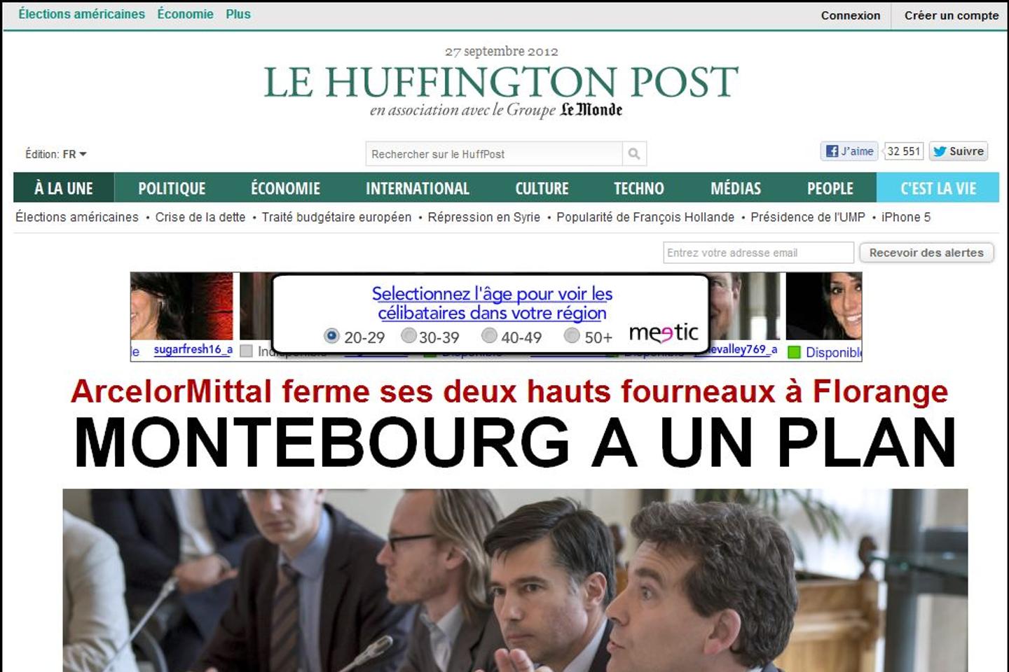 Le Huffington Post au premier rang des "pure players"