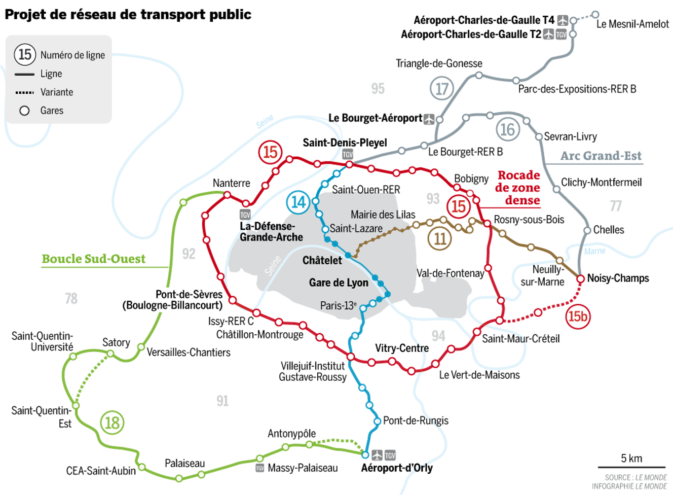 Grand Paris : 200 km de métro, 72 gares d'ici à 2030