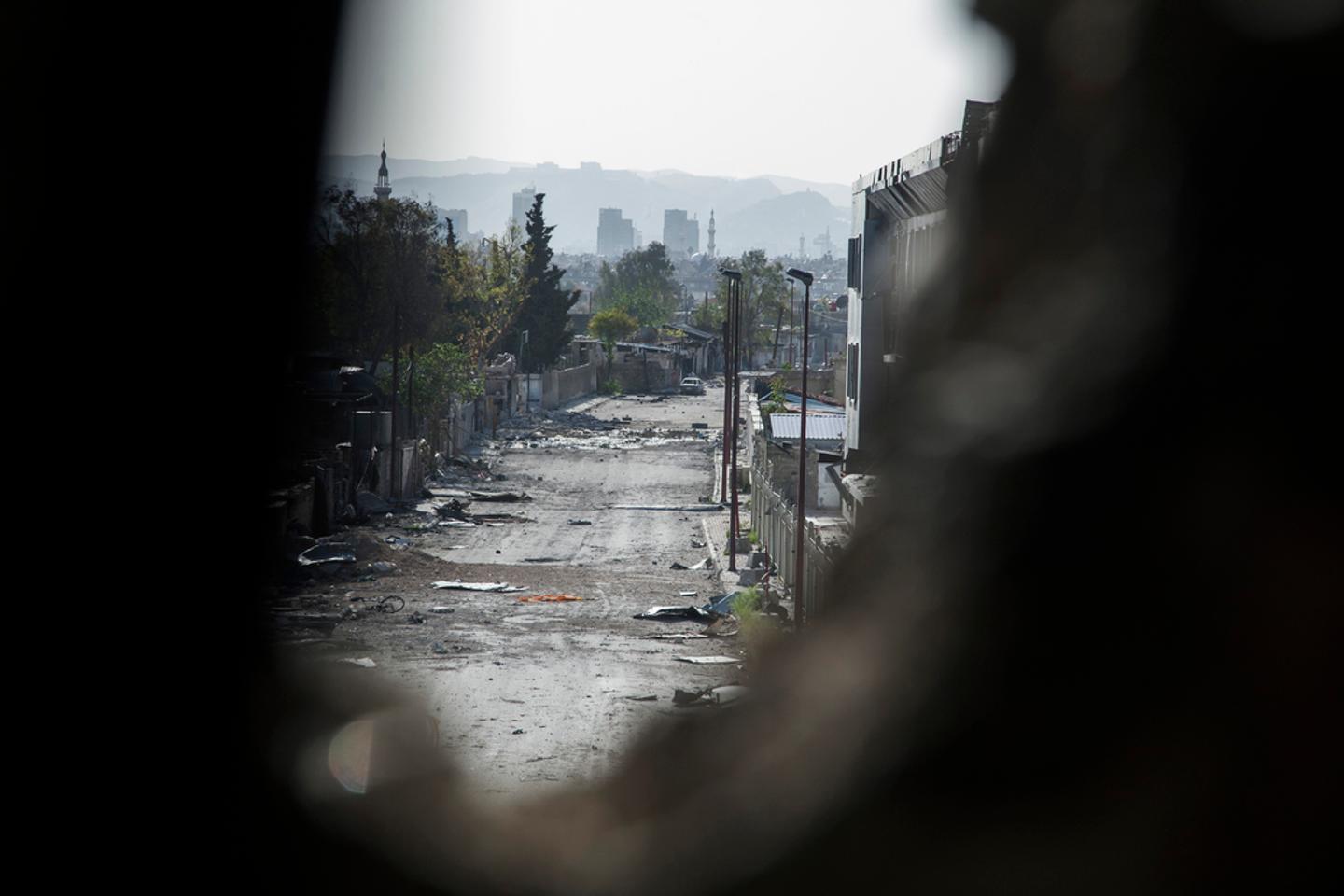Jobar, le front le plus avancé de la bataille de Damas / Jobar, on the ...