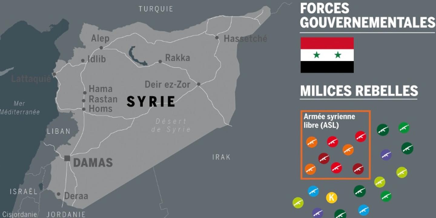Carte : comprendre la rébellion en Syrie en cinq minutes