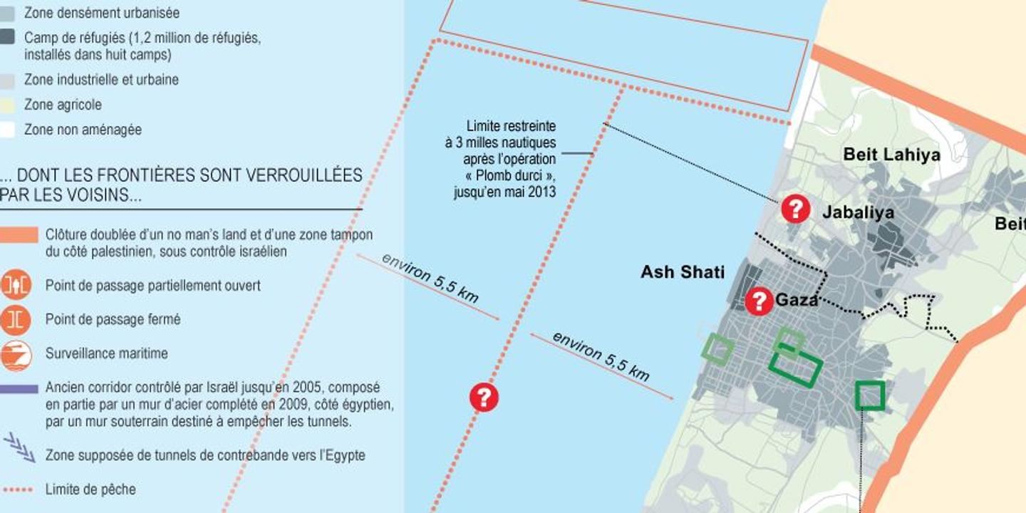 Carte : à quoi ressemble la bande de Gaza