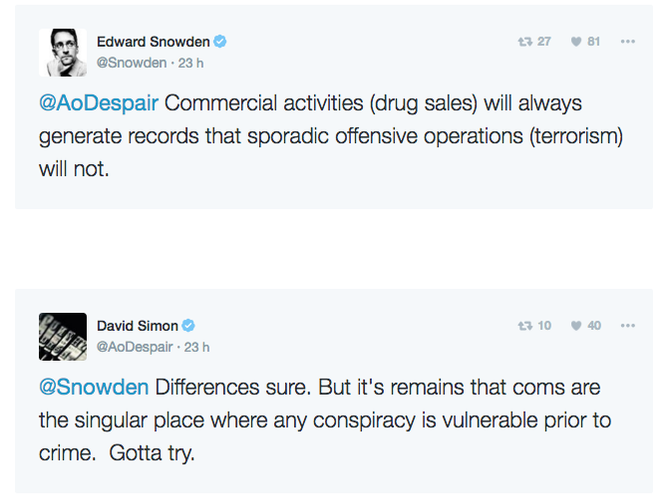 Sur Twitter, débat de haut vol entre Edward Snowden et l’auteur de la ...