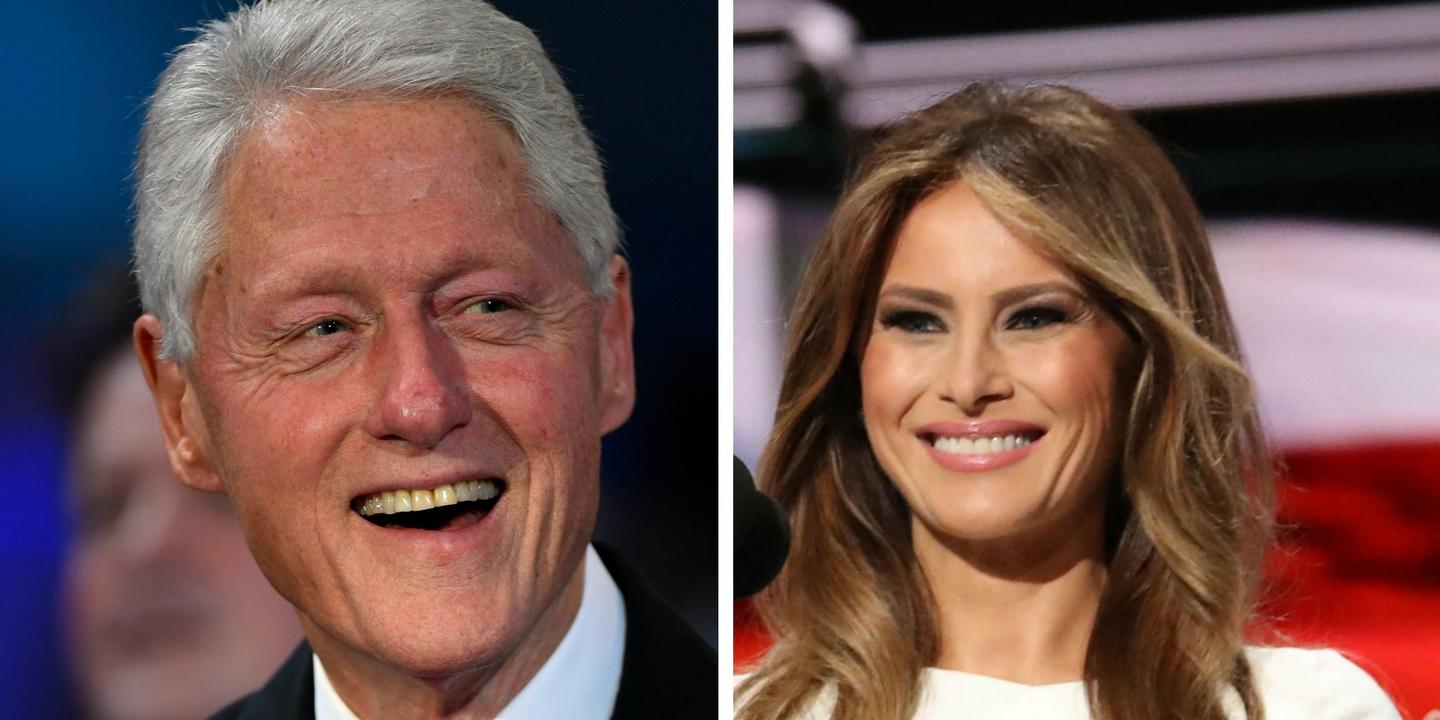 Bill Clinton versus Melania Trump