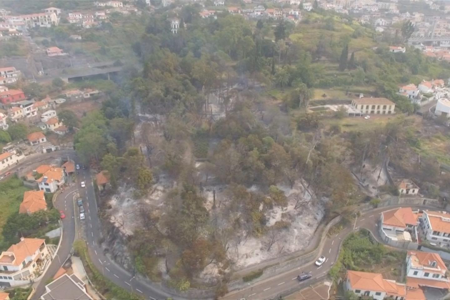 Ile de Madère : vues ariennes des ravages des incendies à Funchal