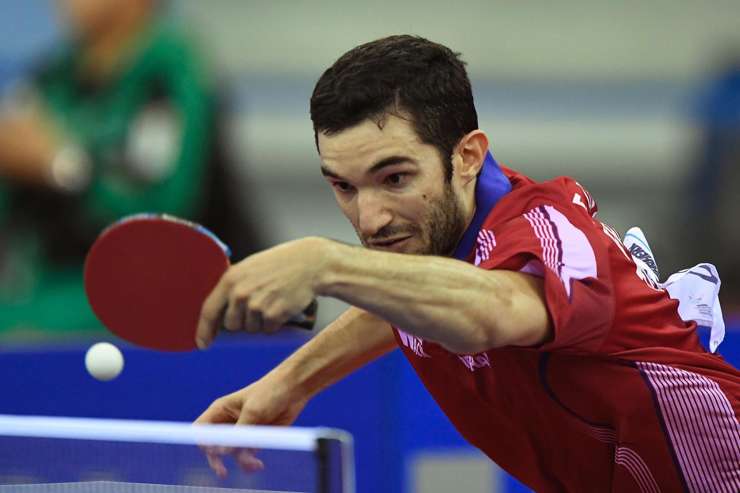 Emmanuel Lebesson, champion d’Europe de tennis de table