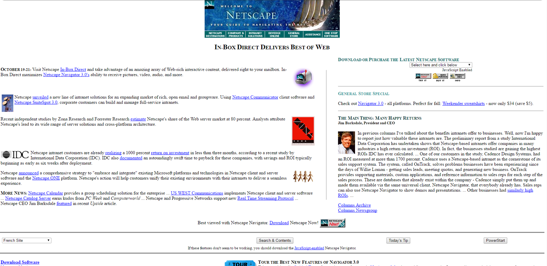 Vingt ans d’archivage du Web : plongée dans l’Internet de 1996