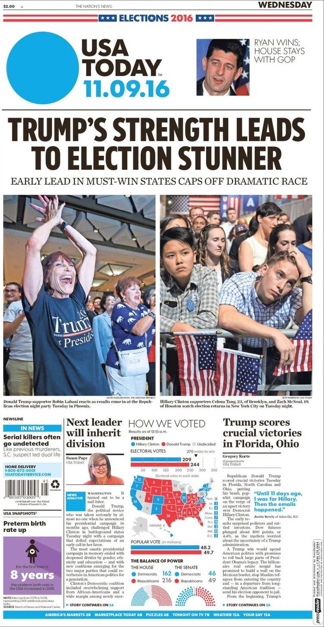 En images : les « unes » de la presse internationale face au succès de ...