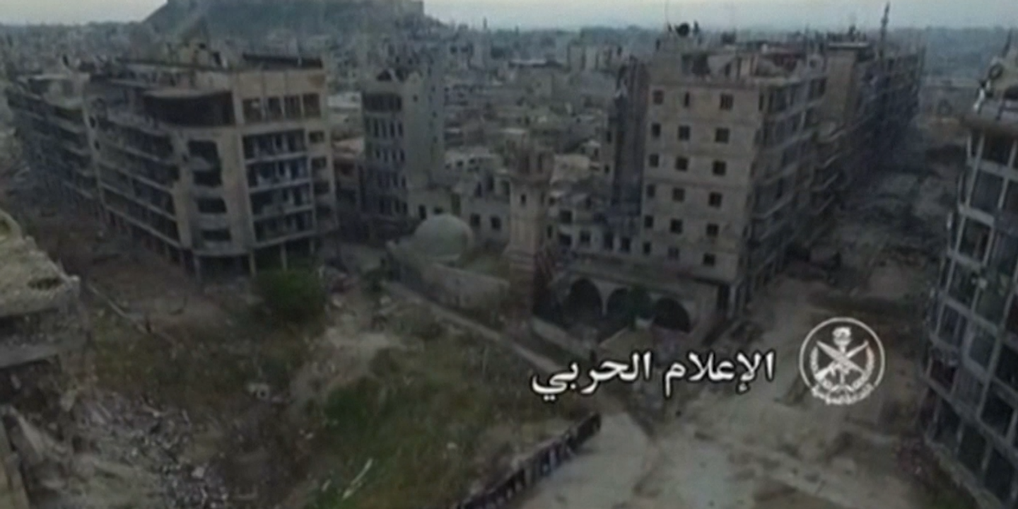 Syrie : images aériennes de la vieille ville d’Alep détruite
