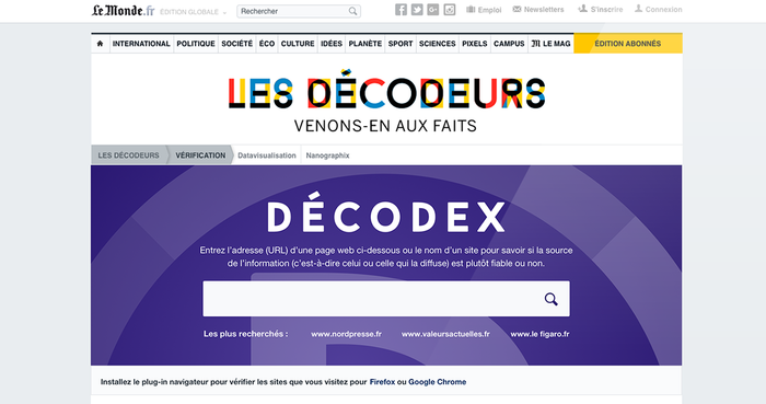 Le Décodex, un outil de vérification de l’information