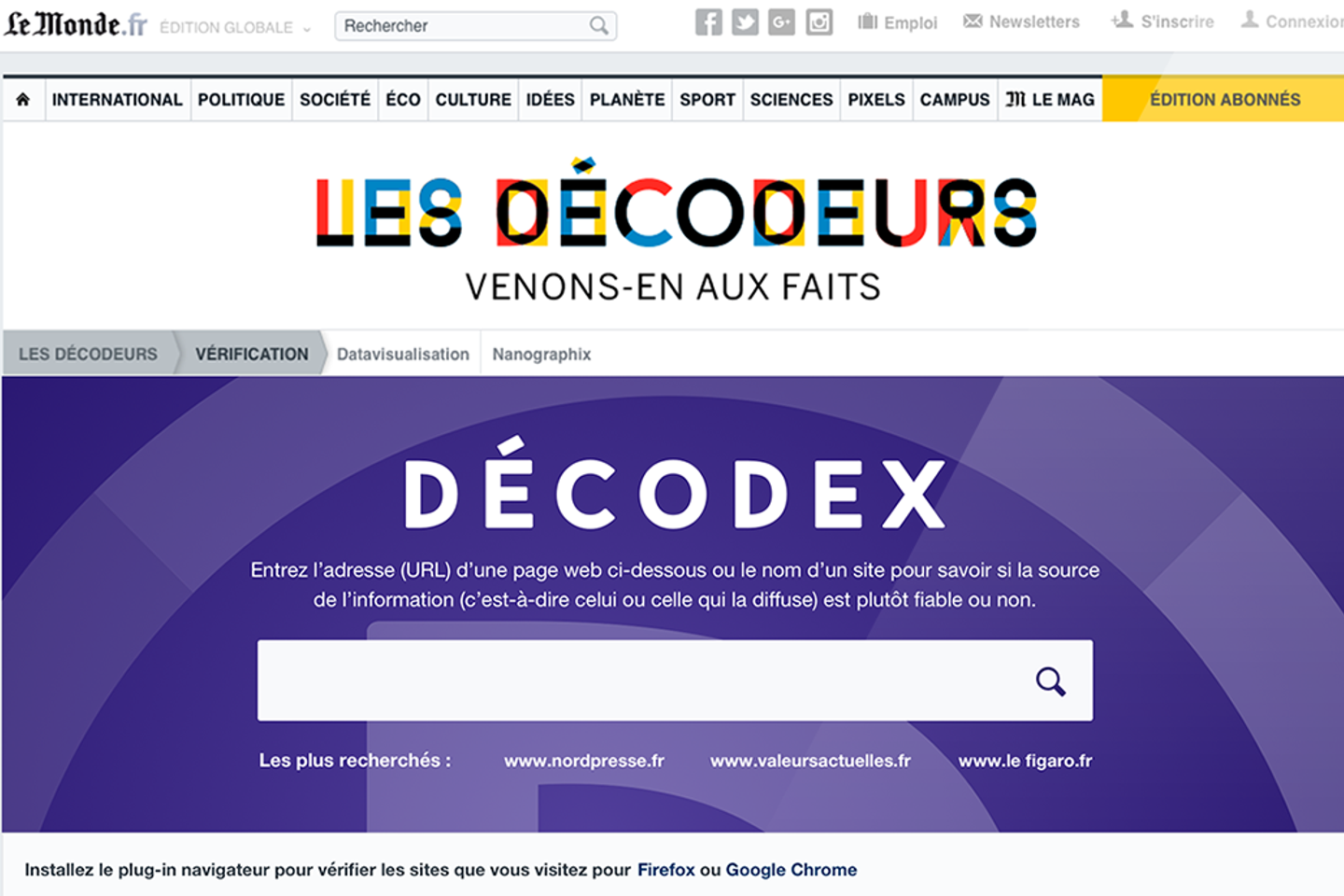 Le Décodex, un premier pas vers la vérification de masse de l’information