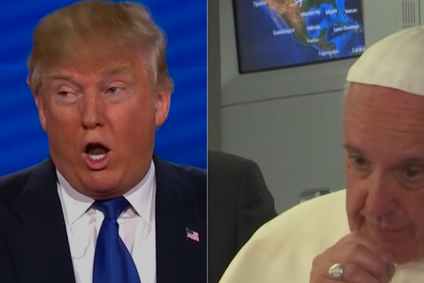 Quand Donald Trump et le pape François se critiquaient par caméras ...