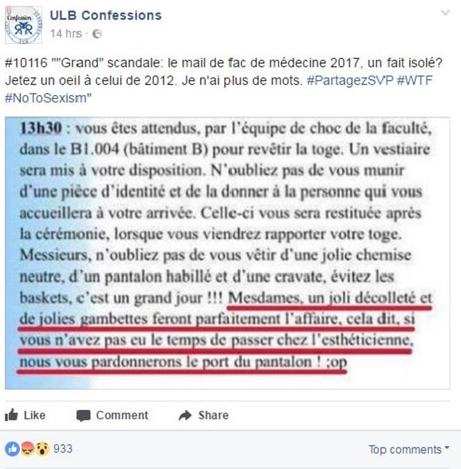 Polémique sur le « joli décolleté » préconisé lors d’une remise de diplôme