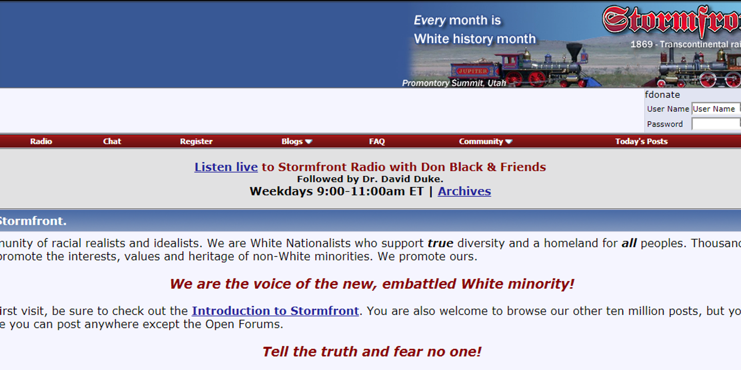 Stormfront, le plus ancien site néonazi du Web, est désormais inaccessible