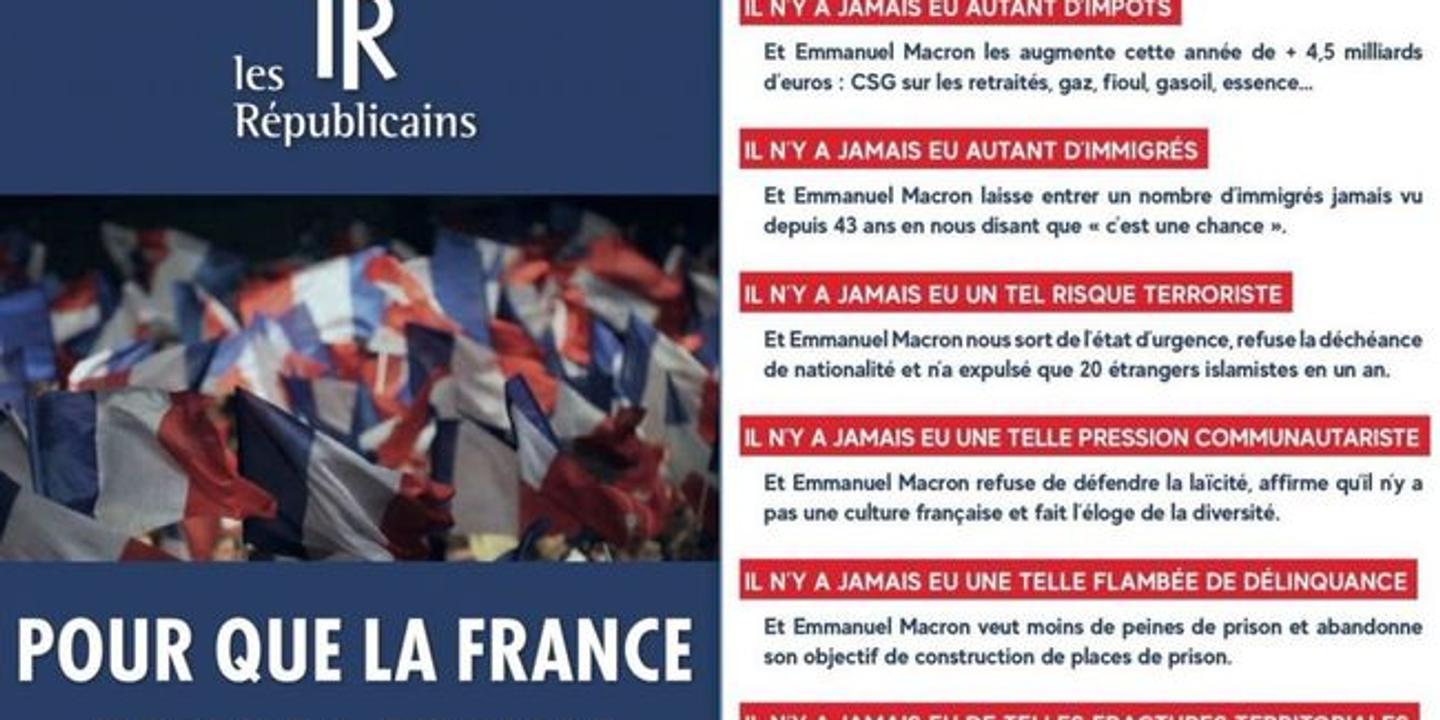 « Pour que la France reste la France » : le slogan des Républicains ...