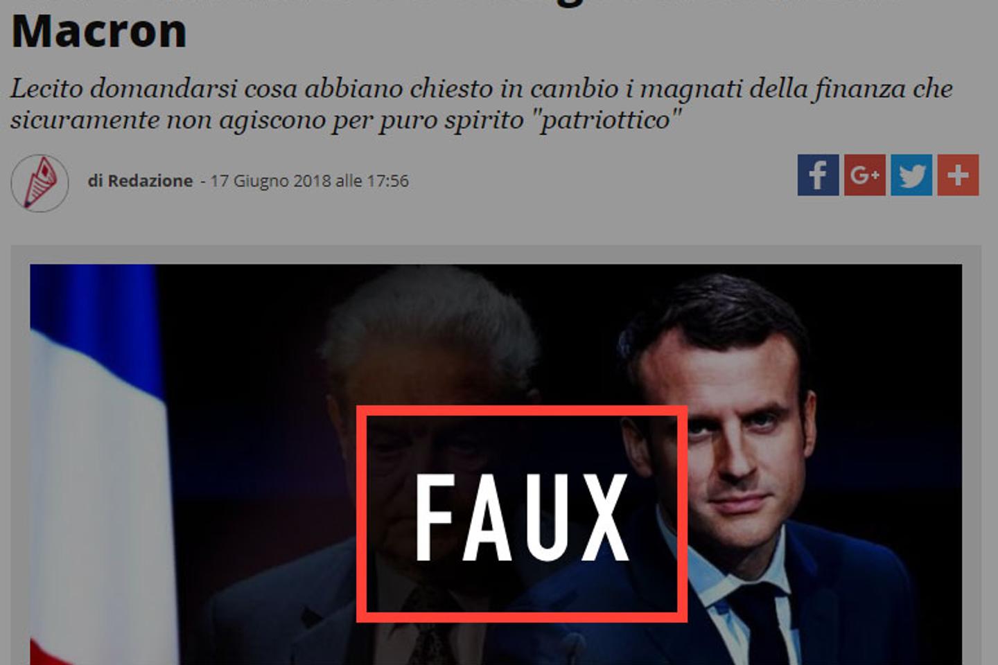 Macron et Soros : l’extrême droite française s’enflamme pour une intox ...