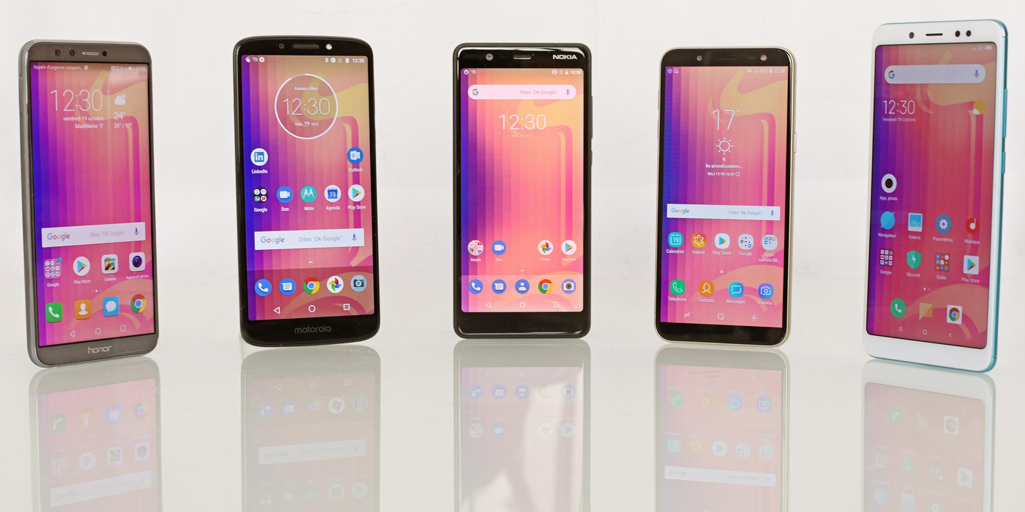 On a testé… cinq smartphones à 200 euros