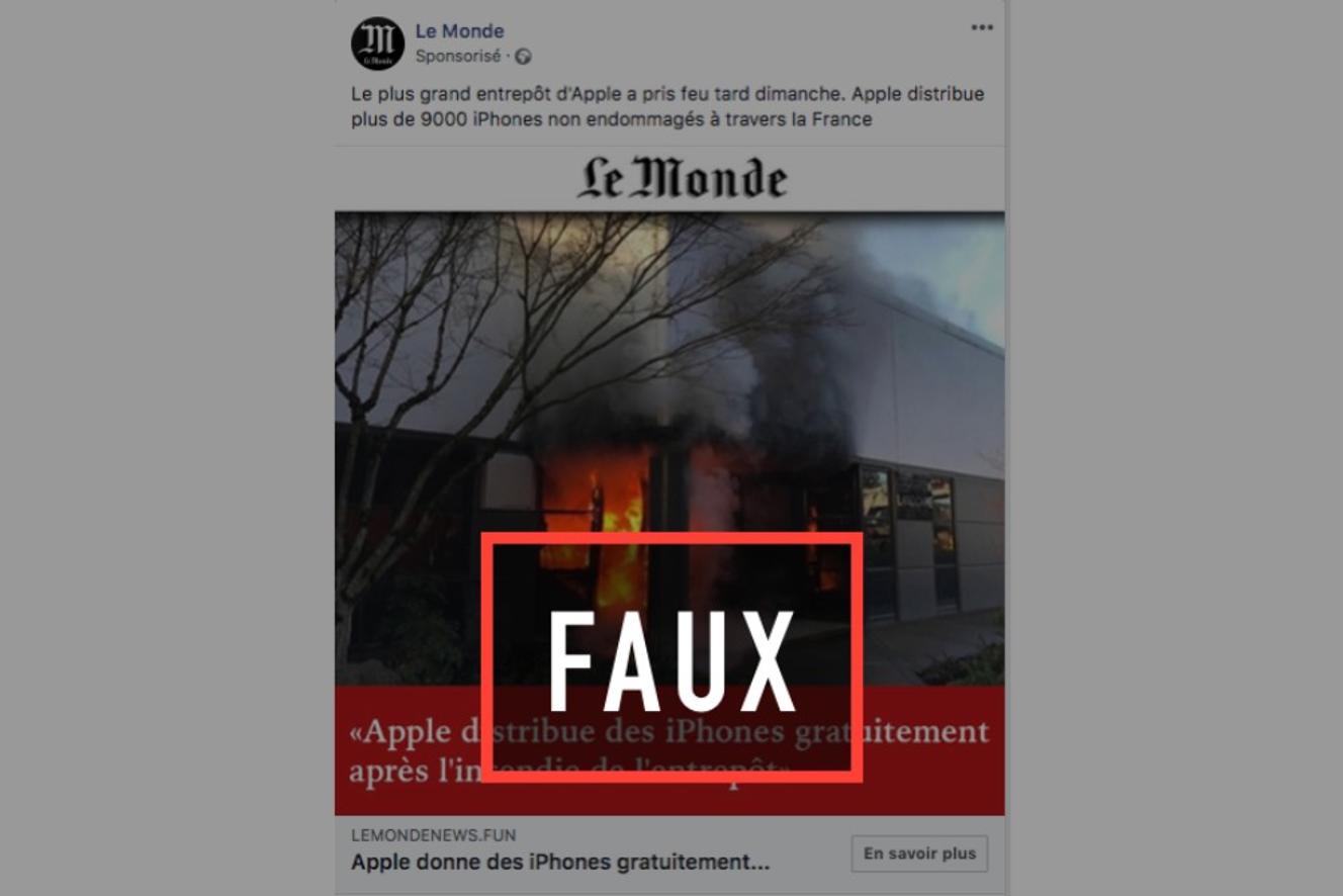 De fausses pages Facebook et faux sites « Le Monde » diffusent une ...