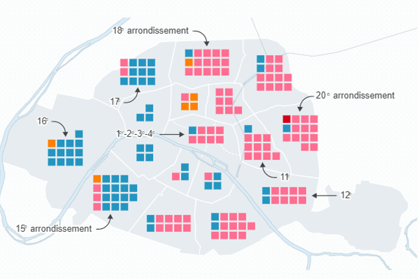 Résultats des élections municipales à Paris : visualisez la nette ...