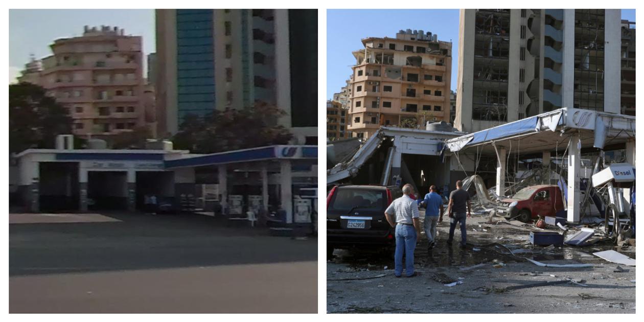 Avant-après : les dégâts de l’explosion dans le port et les rues de Beyrouth