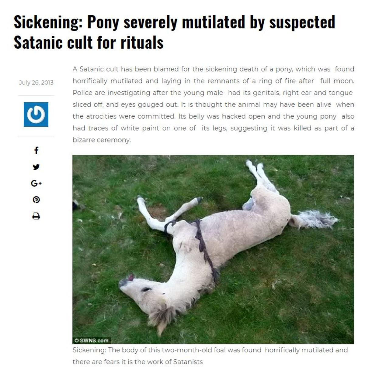 Chevaux mutilés : de la Suisse au Royaume-Uni, des précédents qui ...