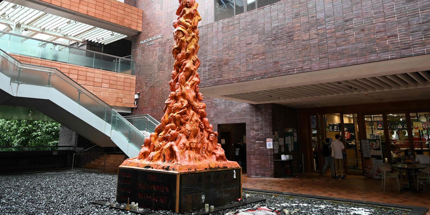 Hong Kong: a commemorative statue of Tiananmen ruled in a university ...