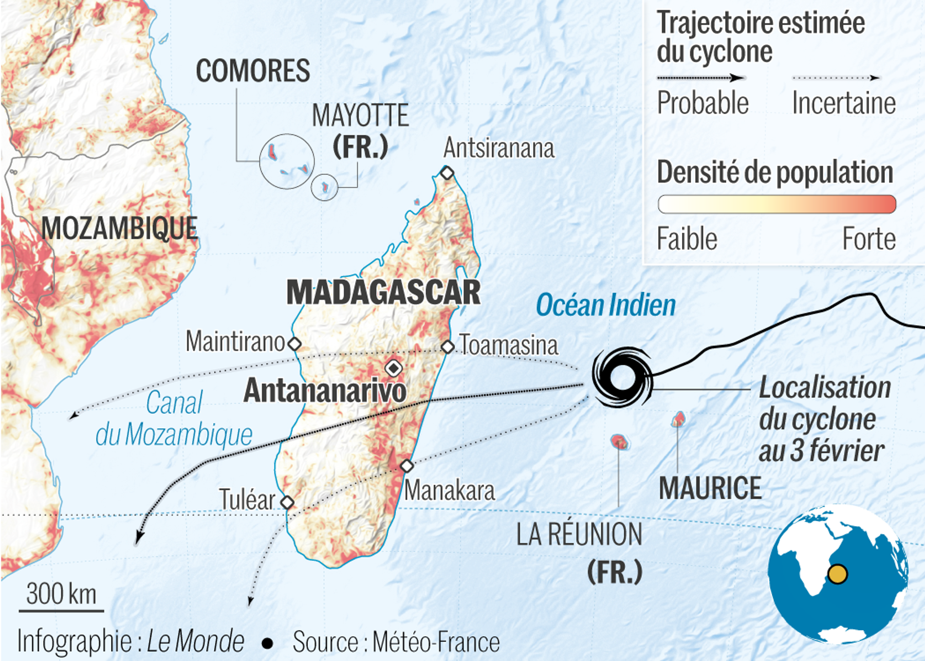 Après La Réunion, qui « a tenu bon », le cyclone Batsirai menace Madagascar