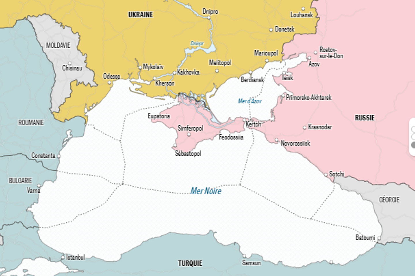 La mer Noire, frontière de plus en plus dangereuse entre les zones d ...