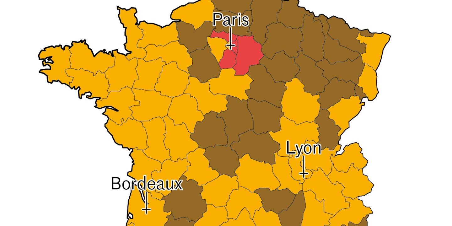 First-round electoral maps: Some expected strongholds and a surprise