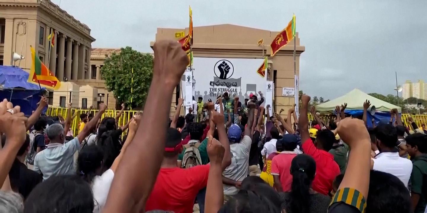 Sri Lanka : les images d’un week-end de manifestations parfois ...