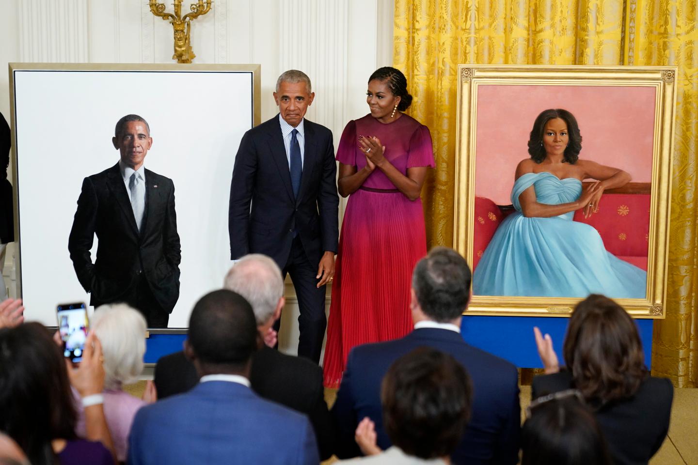 'Welcome home': Obamas unveil their White House portraits