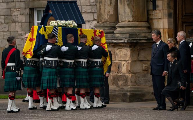 Queen Elizabeth II's coffin takes long road through Scotland