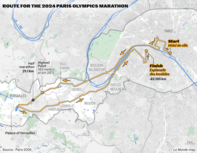 Paris 2024 Olympics: A marathon route honoring the October 1789 Women's ...