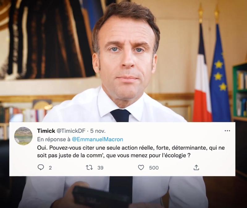 Climat : Emmanuel Macron tente de défendre son bilan auprès de la jeunesse