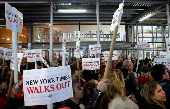 'New York Times' employees stage historic 24-hour strike