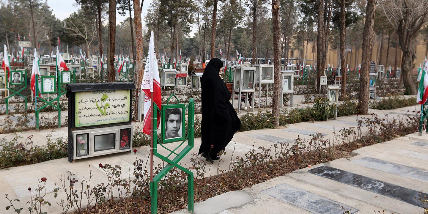 In the Tehran cemetery, from one martyr to another