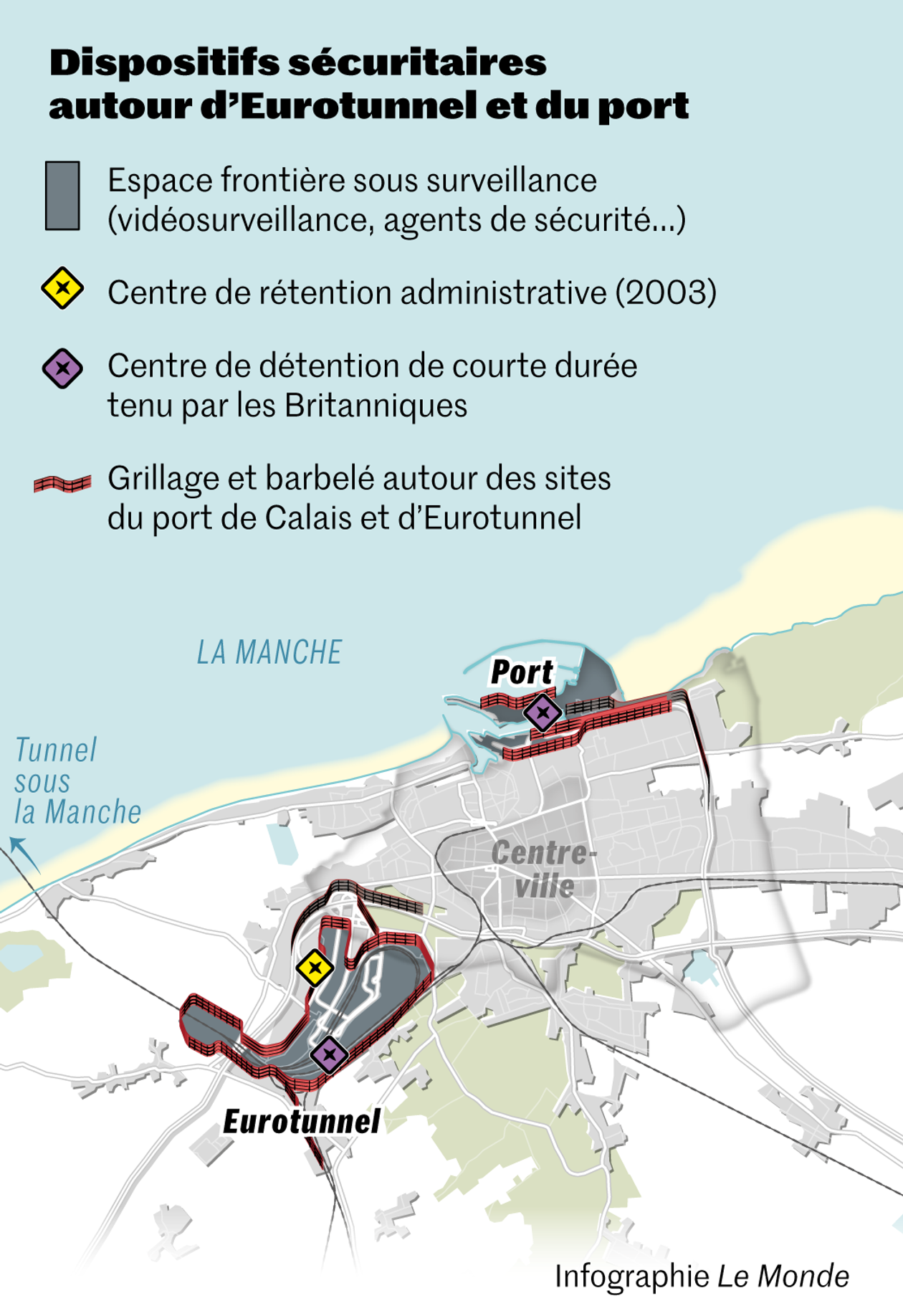 A Calais, la frontière bunker avec l’Angleterre repousse les migrants ...