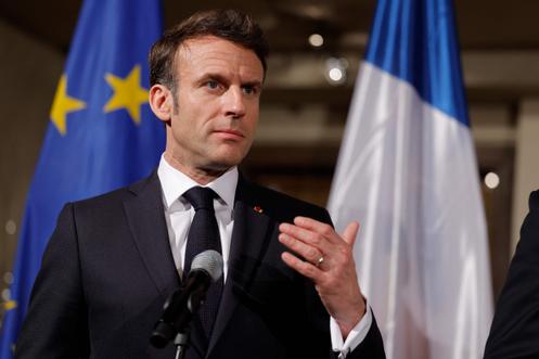 Emmanuel Macron lors de la conférence sur la sécurité de Munich, le 17 février 2023.