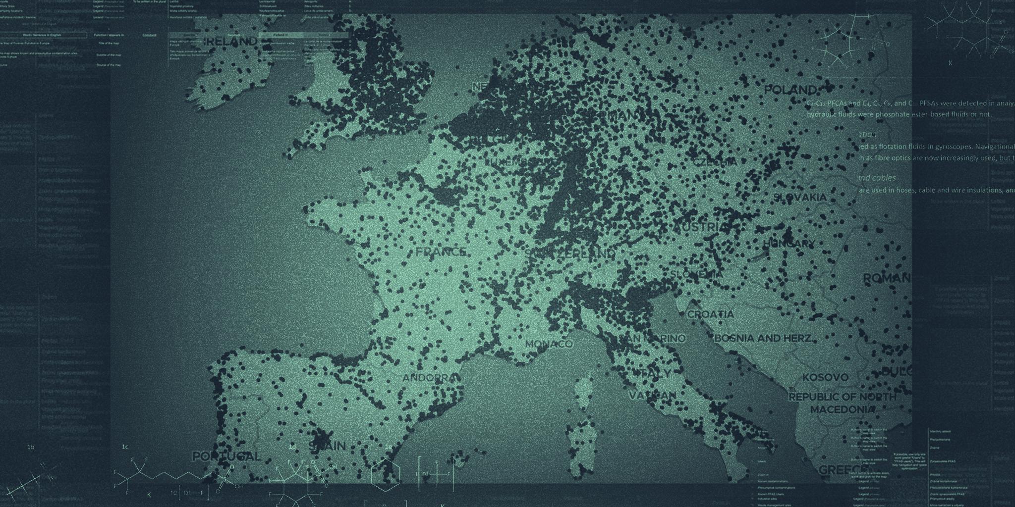 « Polluants éternels » : explorez la carte d’Europe de la contamination ...